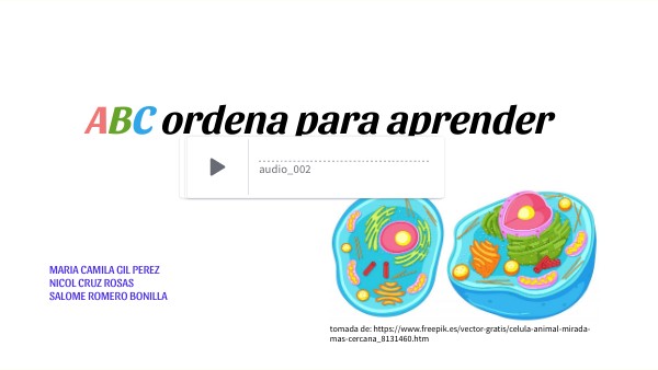 ORDENA LAS PALABRAS EDU