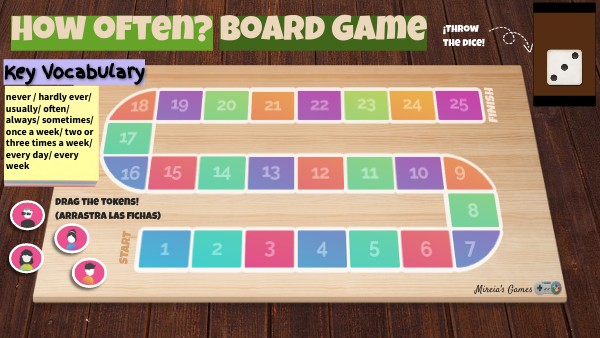 4C Communicative. How often? Board Game | Genially