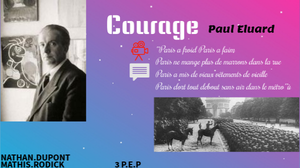 Courage de Paul Eluard | Genially