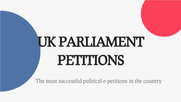 Uk petitions | Genially