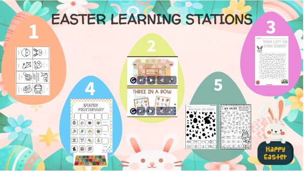 EASTER LEARNING STATIONS 1ST GRADE