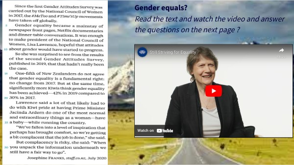Gender equality in NZ | Genially