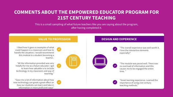 Comments about the Program | Genially