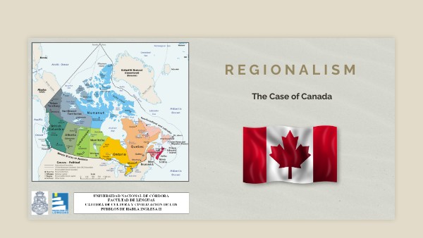 REGIONALISM. The Case of Canada