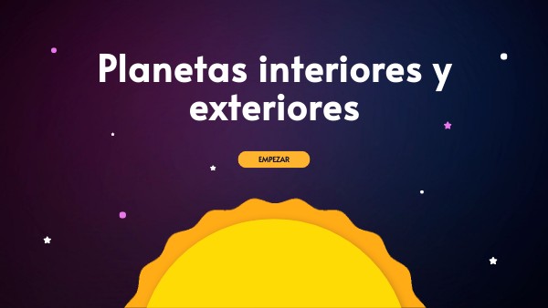 Planetas interiores y exteriores | Genially