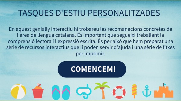 Tasques d'estiu personalitzades- 2024.