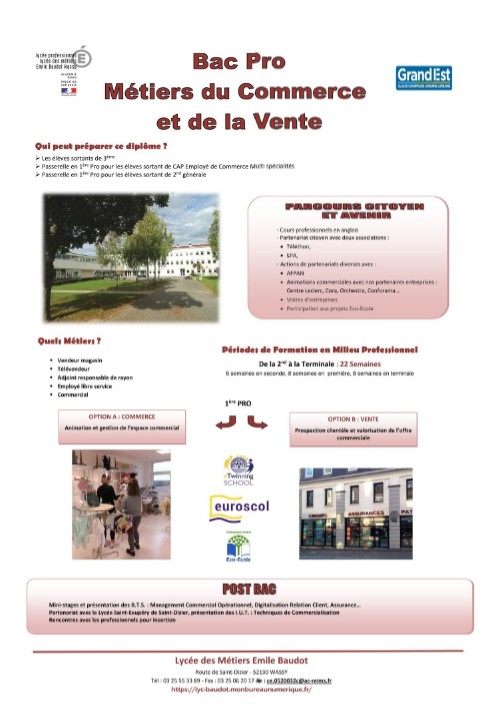 bac pro commerce fiche | Genially