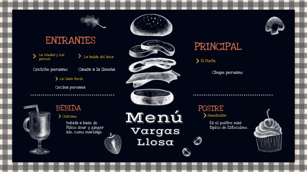 MENÚ Vargas llosa