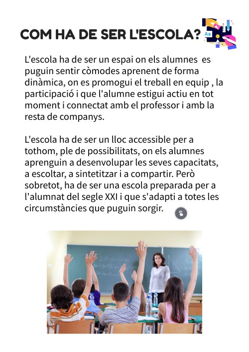COM HA DE SER L'ESCOLA? | Genially