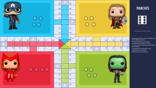 JUEGO PARCHÍS MULTIPLICACIONES | Genially