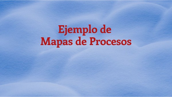 Ejemplos MAPAS DE PROCESO | Genially