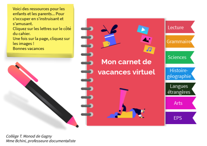 Mon cahier de vacances virtuel copie | Genially