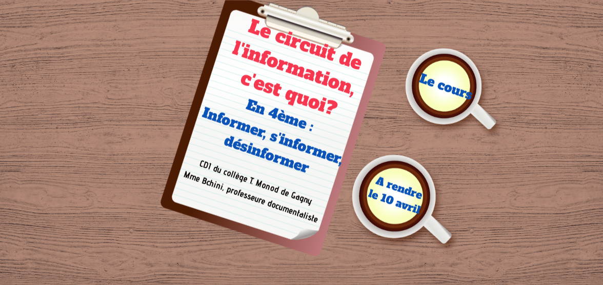 Le parcours de l'information 4ème | Genially