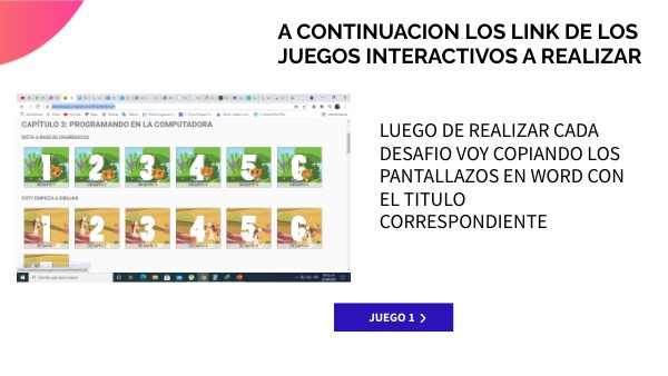 ACTIVIDAD SEXTOS JUEGO PROGRAMACION 3PERIODO ACTIVIDAD SEXTOS JUEGO PROGRAMACION 3PERIODO