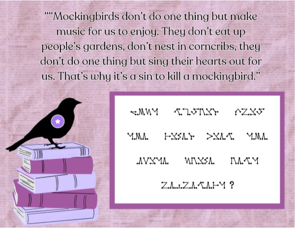 To Kill a Mockingbird Encoded Message | Genially
