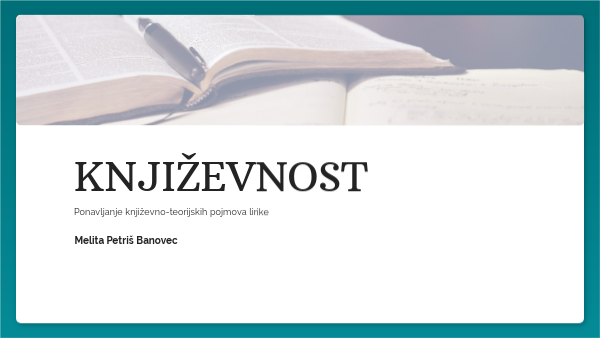 Književnost- lirika