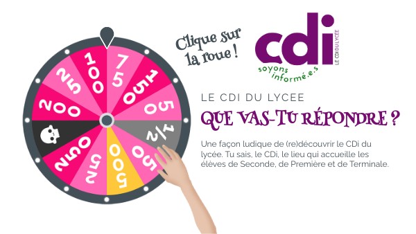Le CDi du lycée : le quiz | Genially