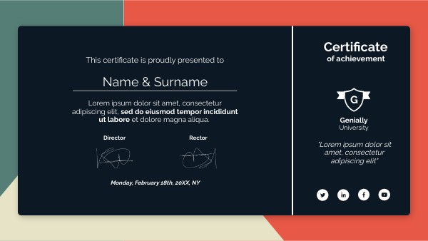 CERTIFICATE POLYGONAL | Genially