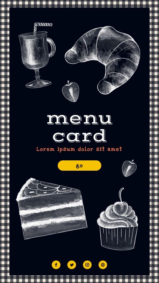VERTICAL MENU CARD