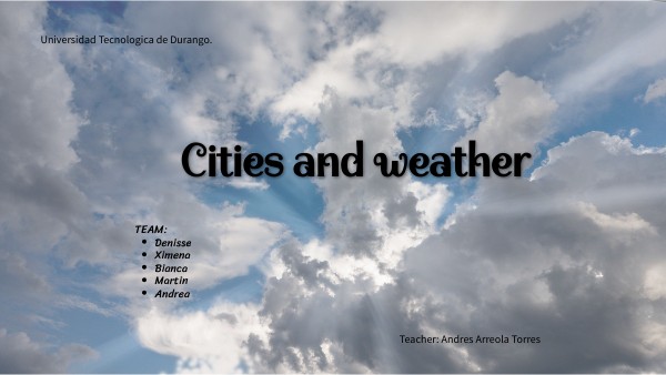 Cities and Weather | Genially