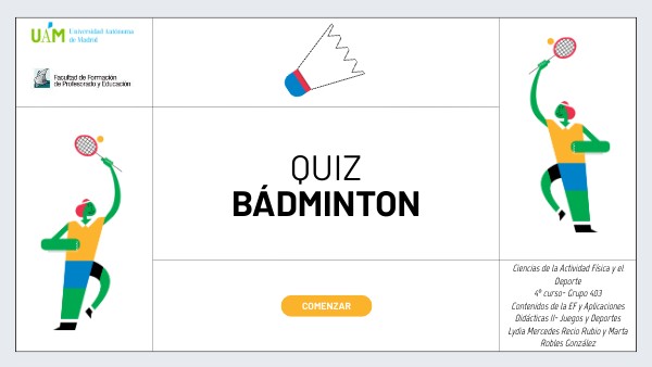 QUIZ BÁDMINTON | Genially