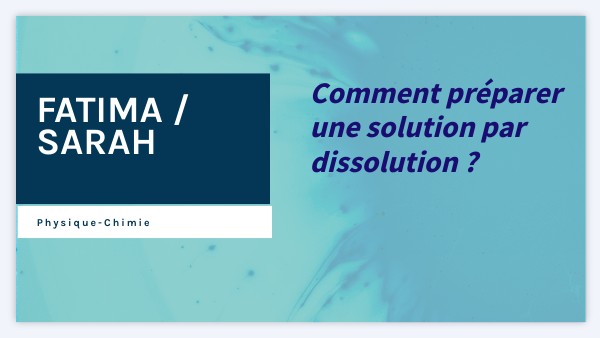 solution par dissolution