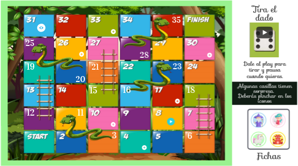 Serpientes y Escaleras 1º | Genially