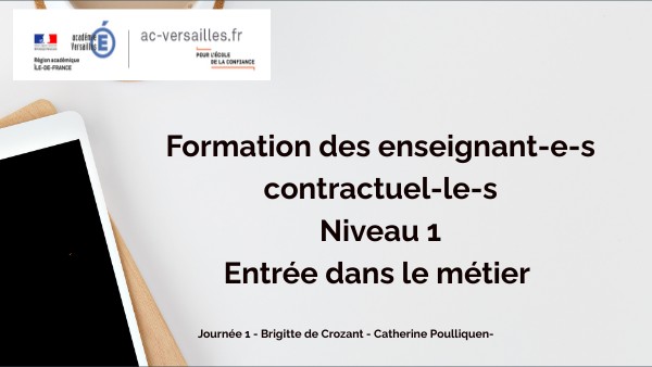 Formation contractuels N1 J1 | Genially