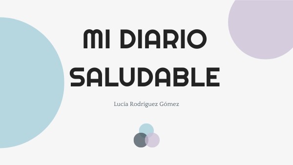 PRESENTACIÓN DIARIO SALUDABLE. LUCIA RODRÍGUEZ