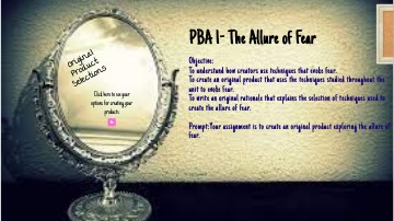 PBA Choice Board Unit 1 The Allure of Fear