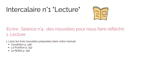 Chapitre valeurs / S4 lecture nouvelles pour réfléchir | Genially