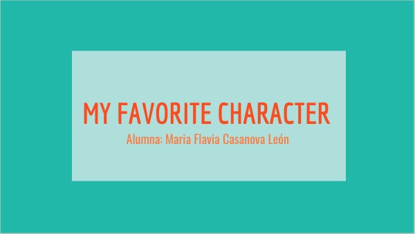 My Favorite Character | Genially