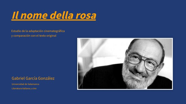 El nombre de la rosa presentación | Genially