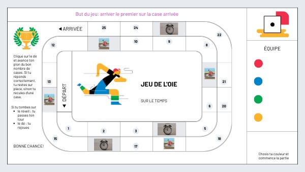jeu de l'oie temps | Genially