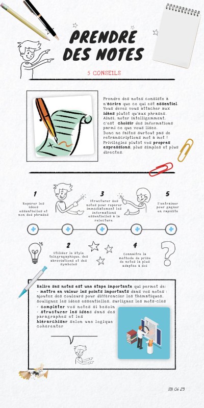 5 CONSEILS POUR PRENDRE DES NOTES
