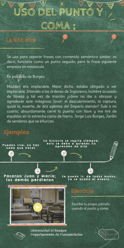 uso del punto y coma, la coma y el punto | Genially