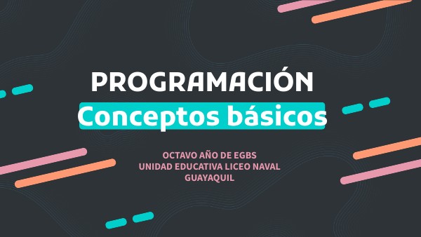 CONCEPTOS BASICOS DE LA PROGRAMACION
