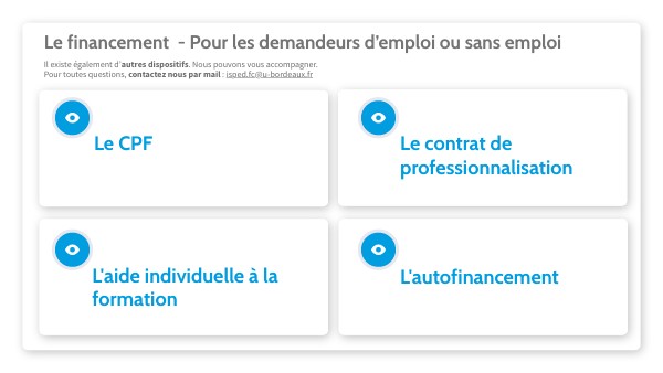 Dispositifs - Demandeurs d'emploi ou sans emploi