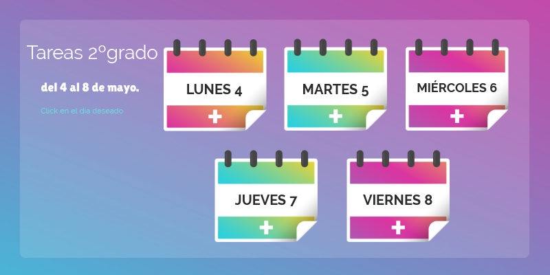 Tareas semanales 2º
