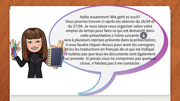 Tafelbild 6ème E - semaine du 26/04 | Genially