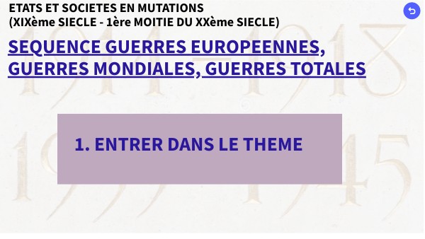 1. ENTRER DANS LE THEME | Genially