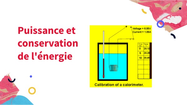 Puissance et conservation de l'énergie