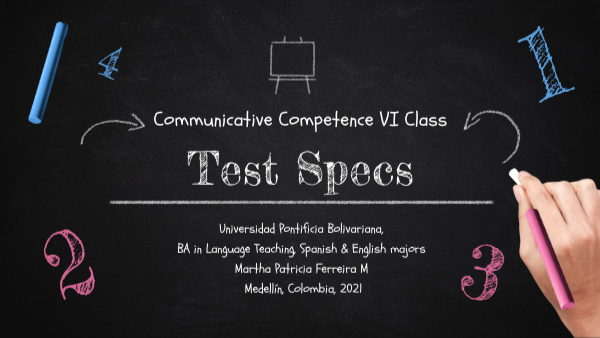 Test Specs - CC VI Class 2021 MPFM | Genially