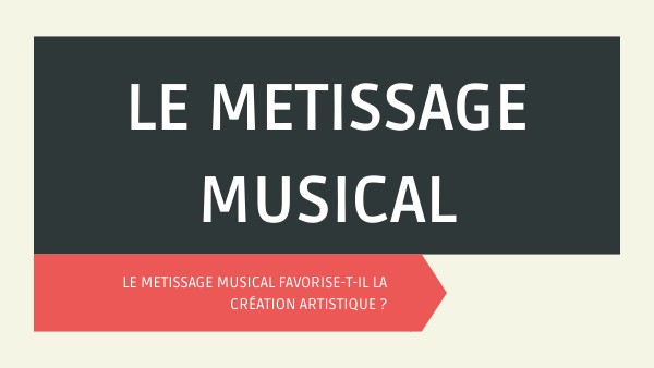 Métissage musical - prof