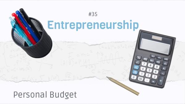 Entrepreneurship 35 Budget sheet