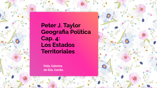 Taylor, Peter - Cap. 4 - | Genially
