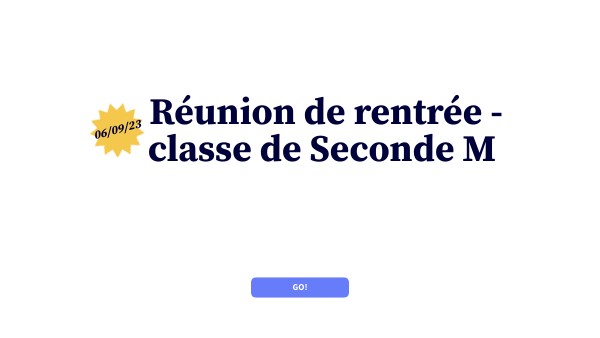 rentrée seconde