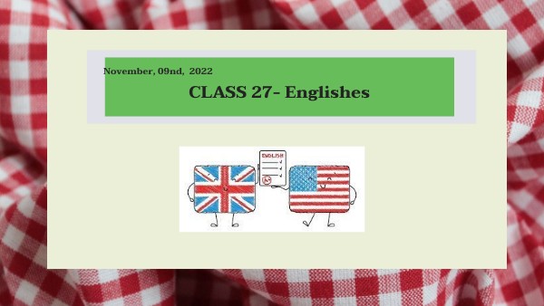 Class 27 - November 9th