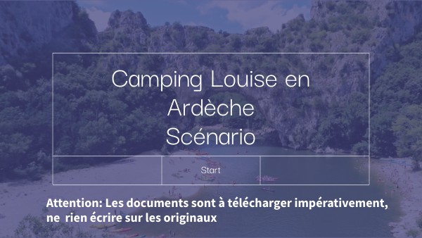 Scénario Camping Louise Ardèche | Genially
