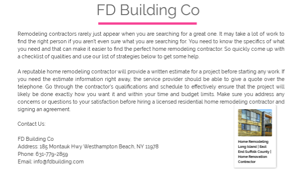 FD Building Co | Genially